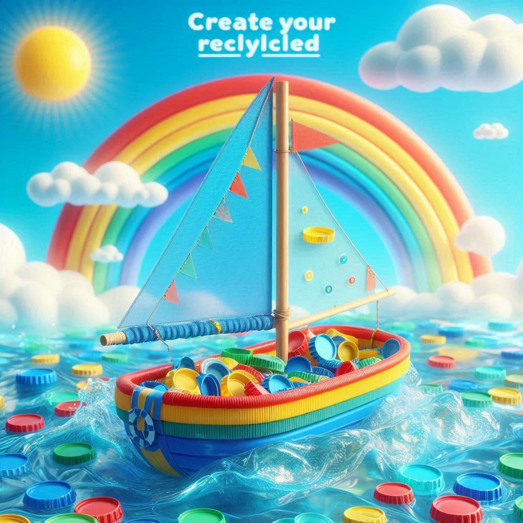 Creando un barco con tapas de colores - Vida Circular KIDS
