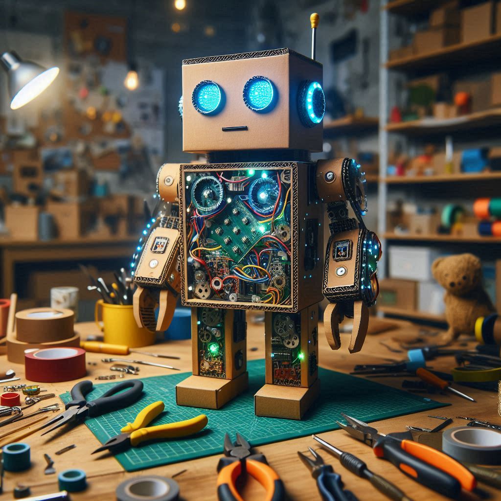 Creando un bonito robot con mecanismo y luz - Vida Circular KIDS